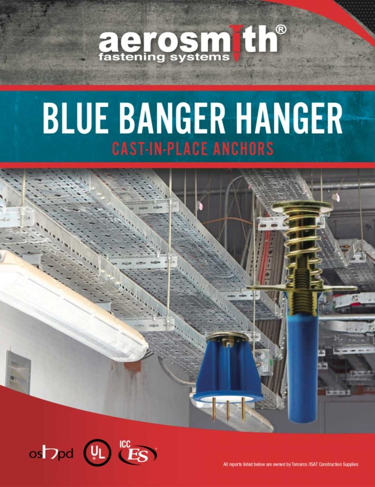 Blue Banger Hanger® Pour In Place (PIP) - Aerosmith® Anchors